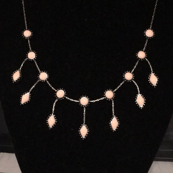 Jewelry | Peachy Pink Dangle Necklace And Matching Earrings | Poshmark